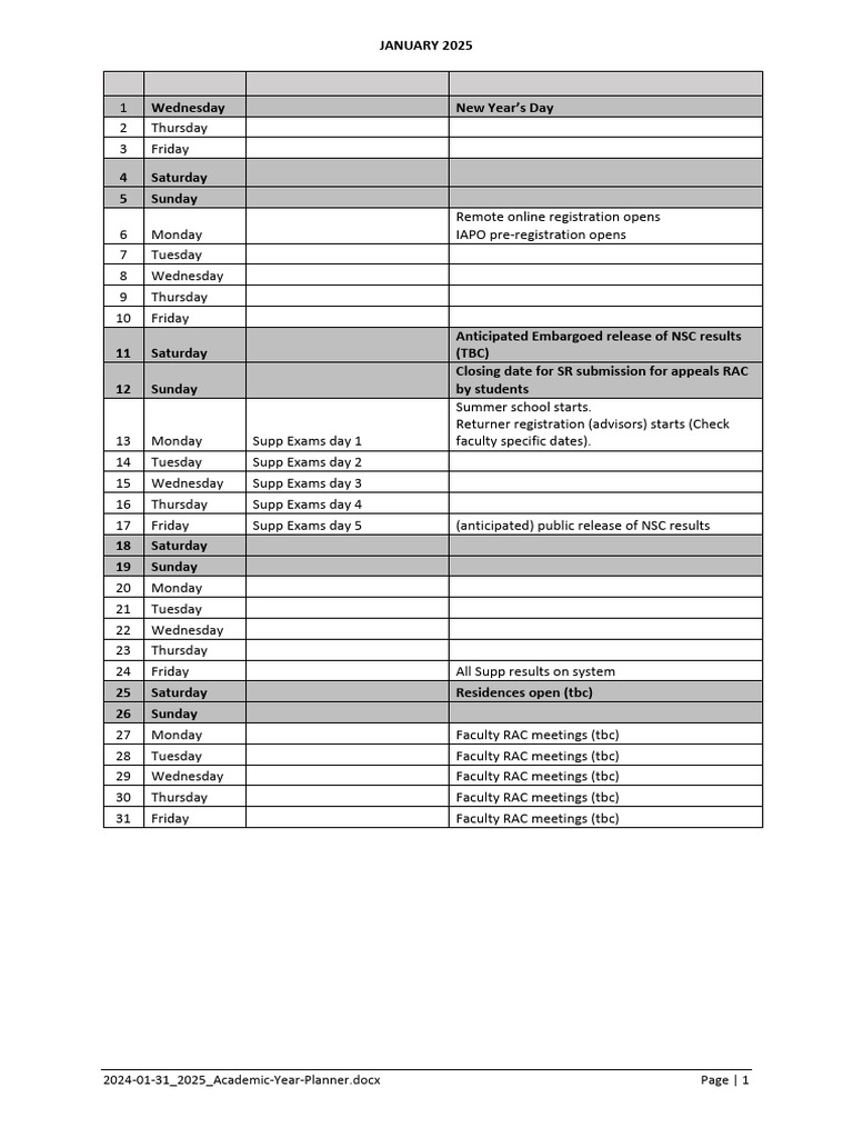 2025 Academic Year Planner Overview | PDF | Easter | Catholic Liturgy