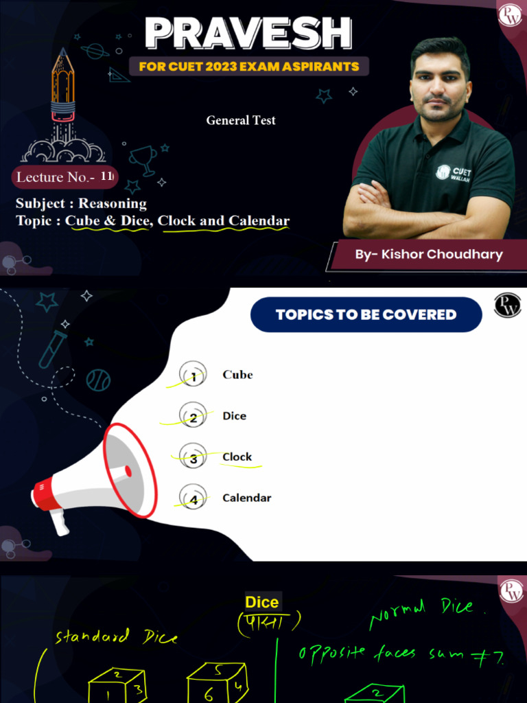 Reasoning 11 - Class Notes - Pravesh Batch For CUET (General Test) | PDF
