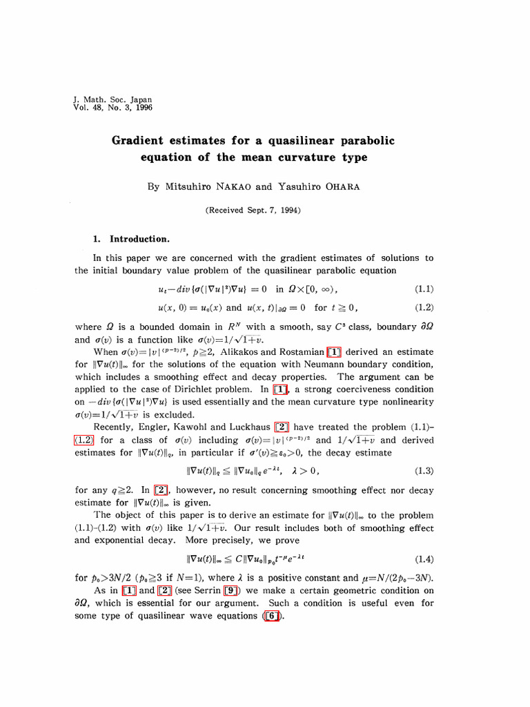 Gradient Estimates For A Quasilinear Parabolic Equation of The Mean ...