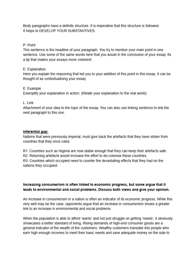 Structure of Effective Body Paragraphs | PDF | Consumerism | Luxury Goods