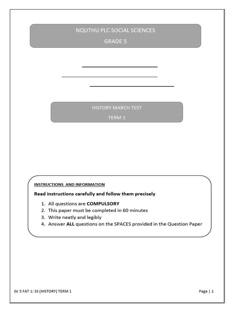 S S History Grade 5 Term 1 2025 | PDF | Hunter Gatherer | Arrow