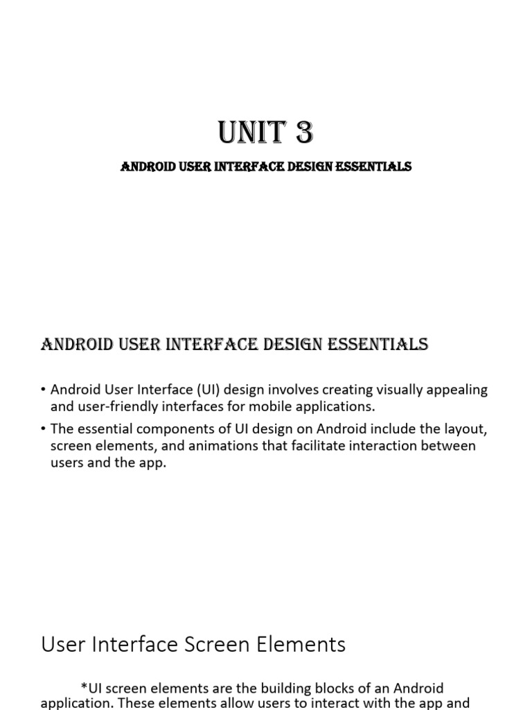 UNIT 3-MAD Extra Reference | PDF | Page Layout | User Interface