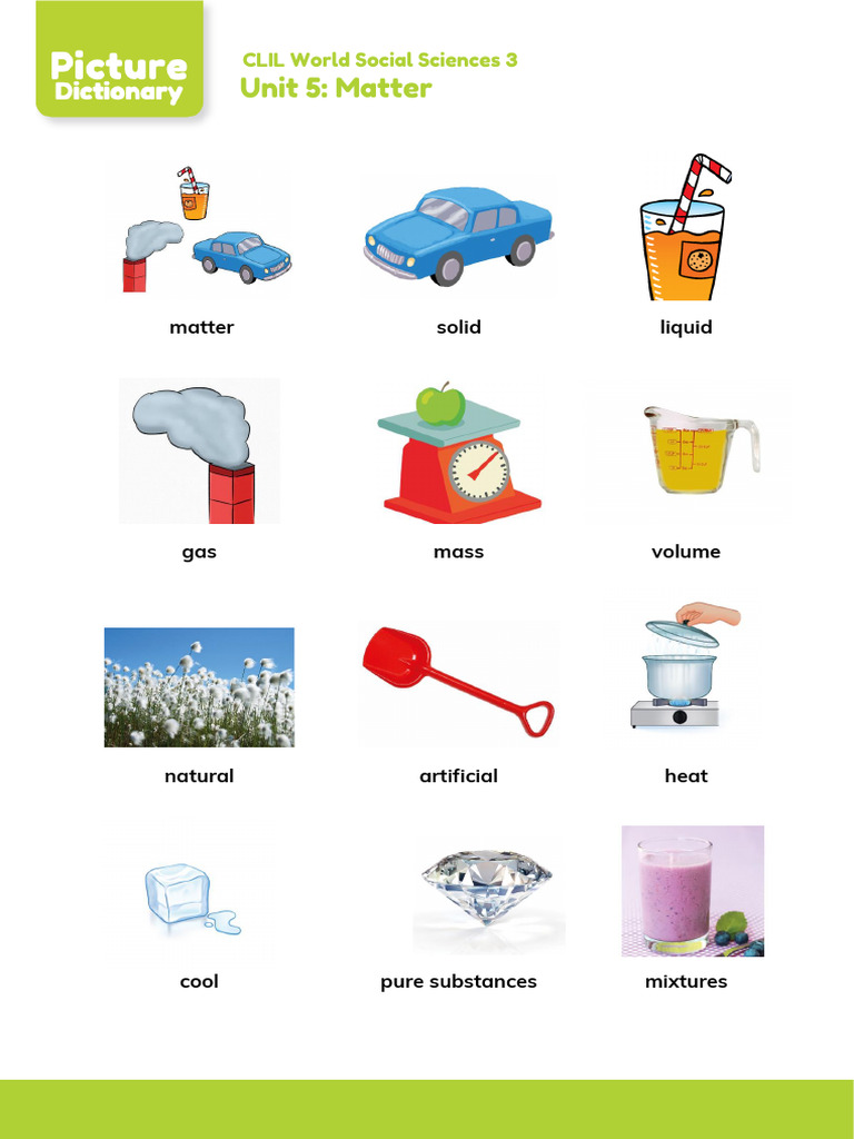 Matter 3 Picture Dictionary | PDF