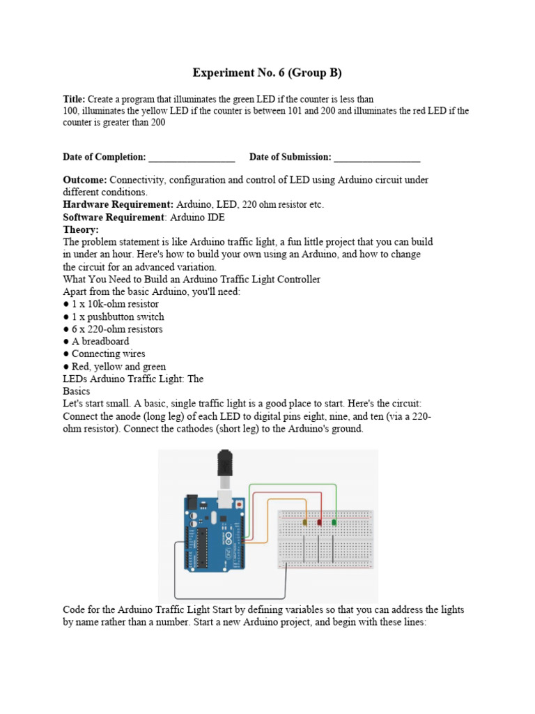 Assignment_06_IOT | PDF | Arduino | Traffic Light