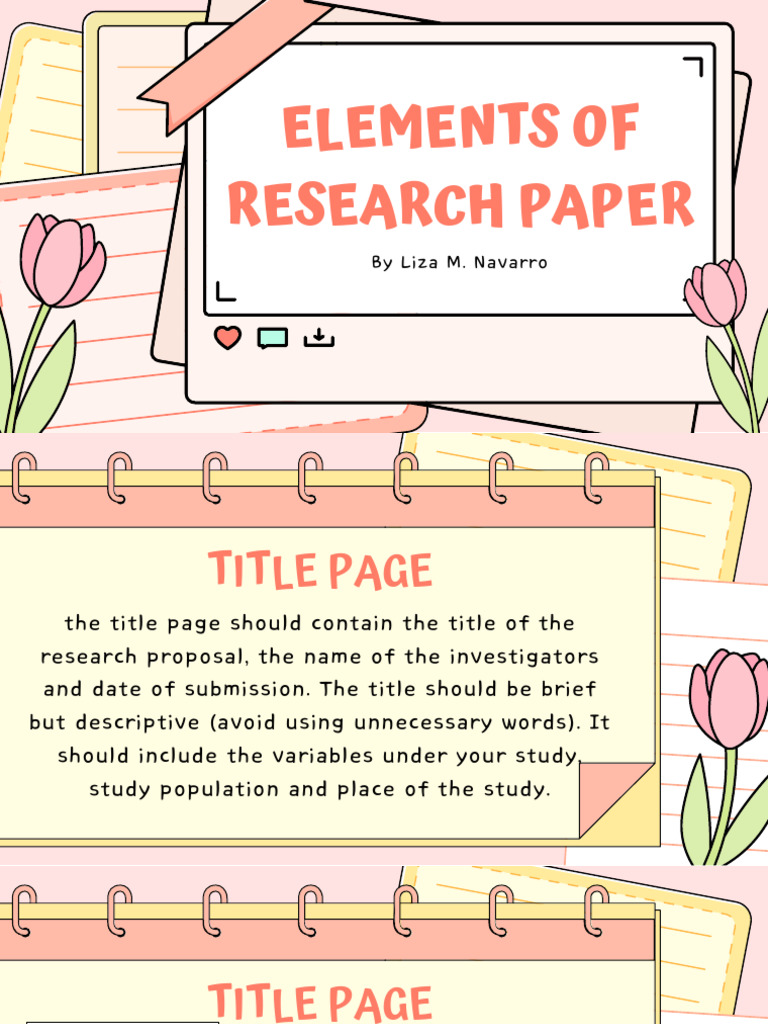 Lesson 3 Elements of Research Paper | PDF | Survey Methodology | Statistics