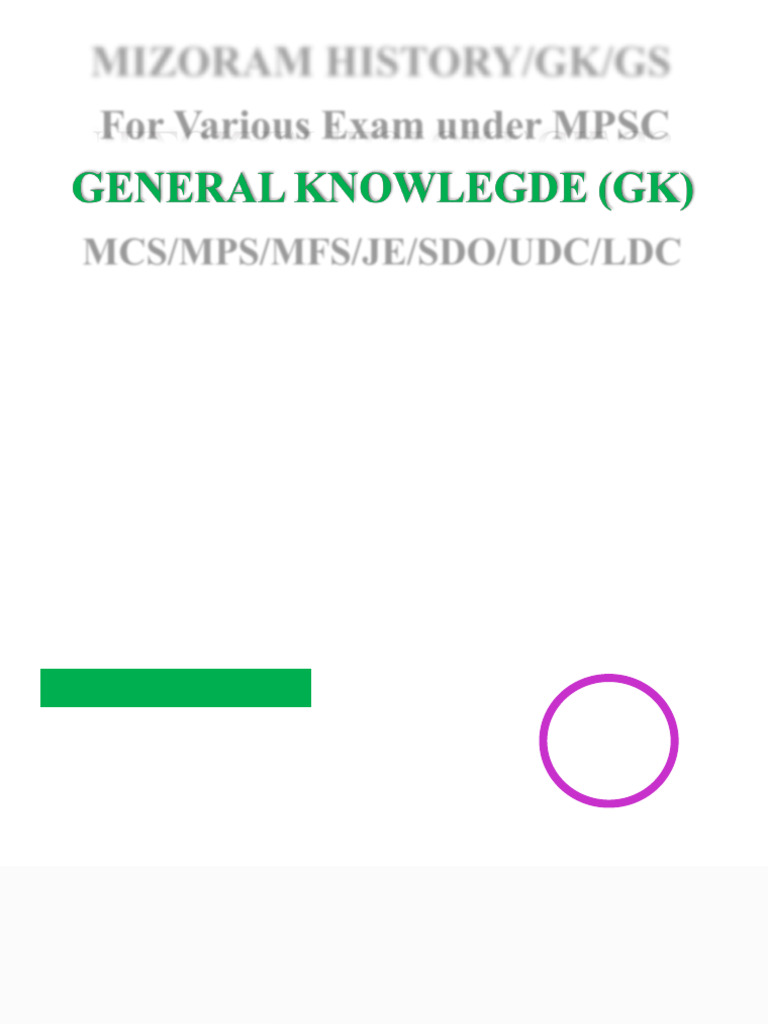 Mizo-GK | PDF | Politics Of India