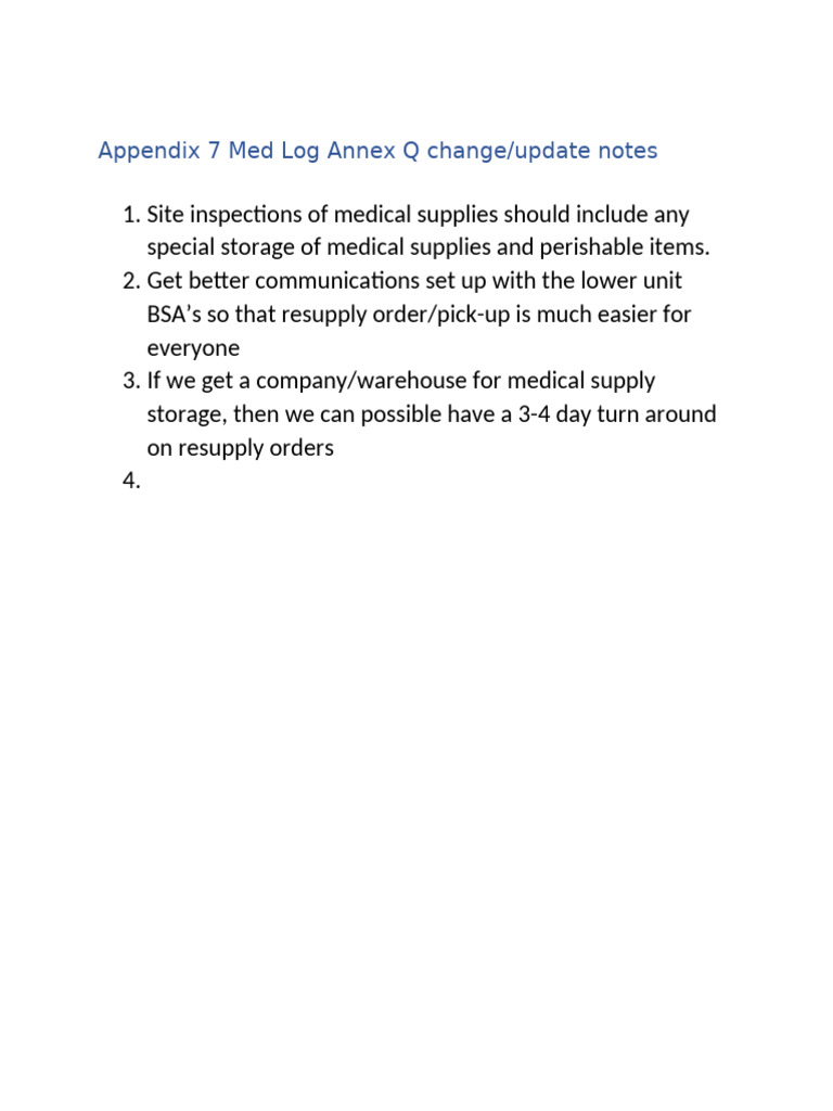Appendix 7 Med Log Annex Q Change/update Notes | PDF
