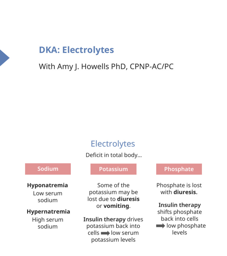 Slides Pediatric Nursing DKA-Elektrolytes | PDF