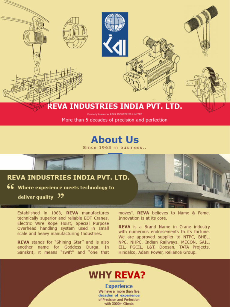 REVA Industries: Leaders in Crane Solutions | PDF | Crane (Machine ...