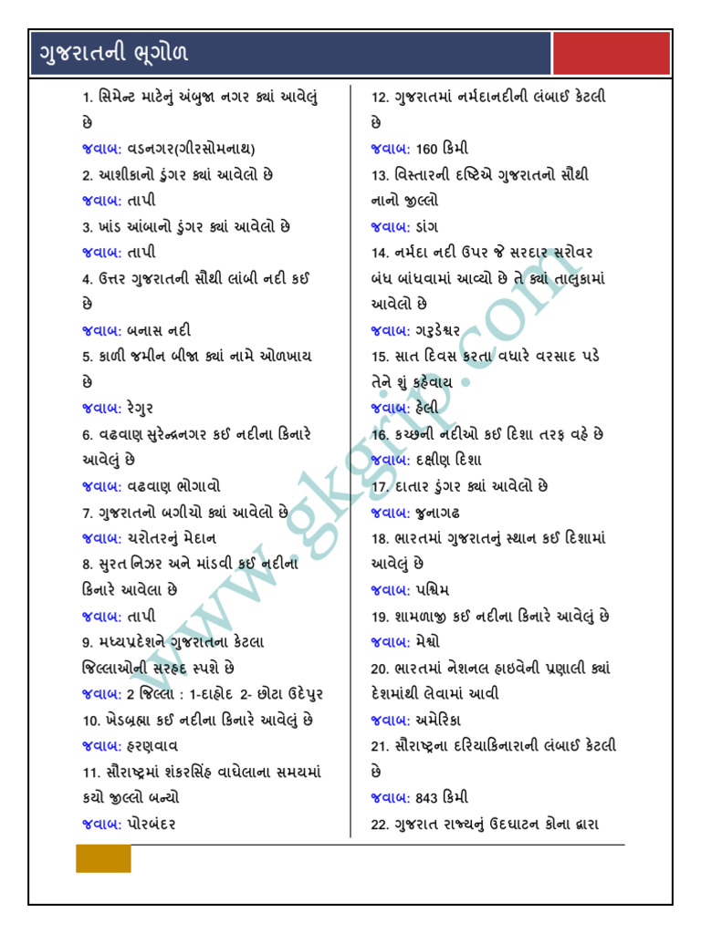 Gujaratni Bhugol Part 10 | PDF