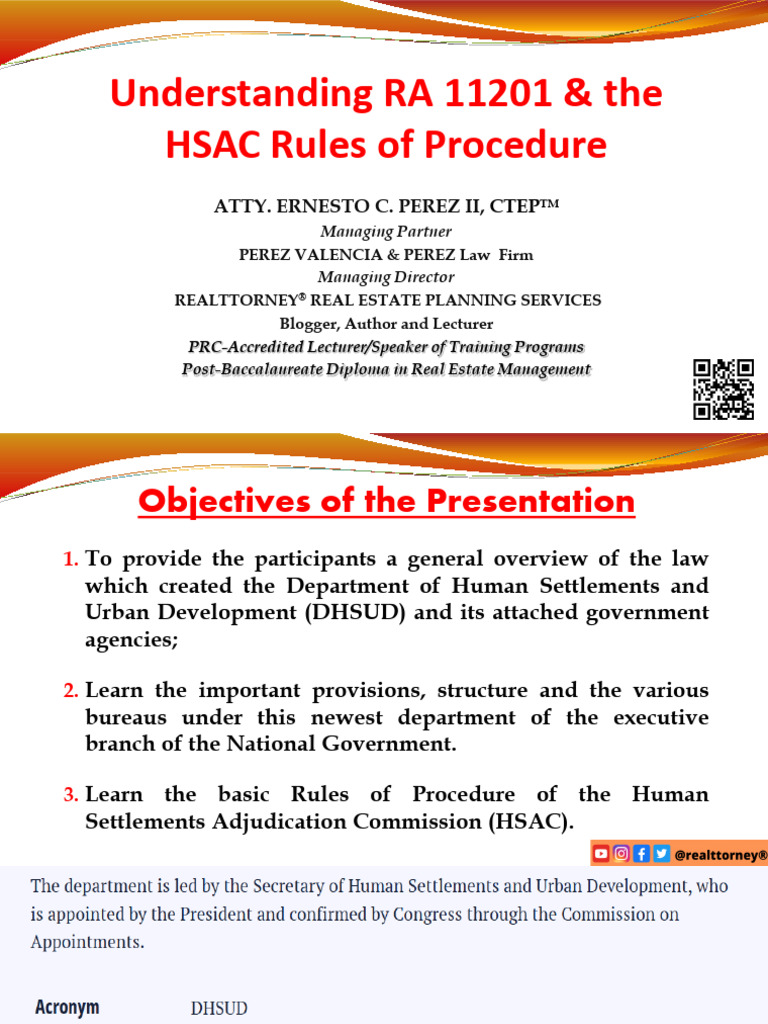 Understanding RA 11201 and The HSAC Procedures - RCavite - 11.11.24 ...