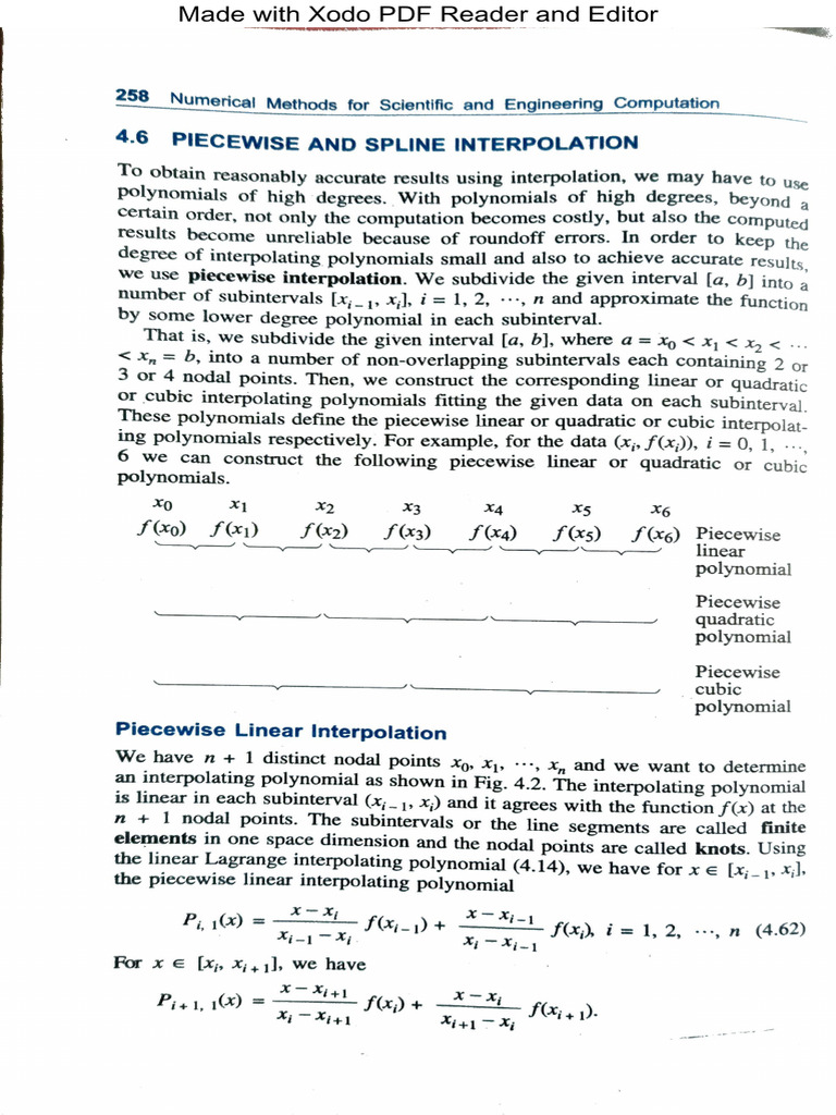 PIECEWISE (CUBIC SPLINE) Interpolation & Approx | PDF