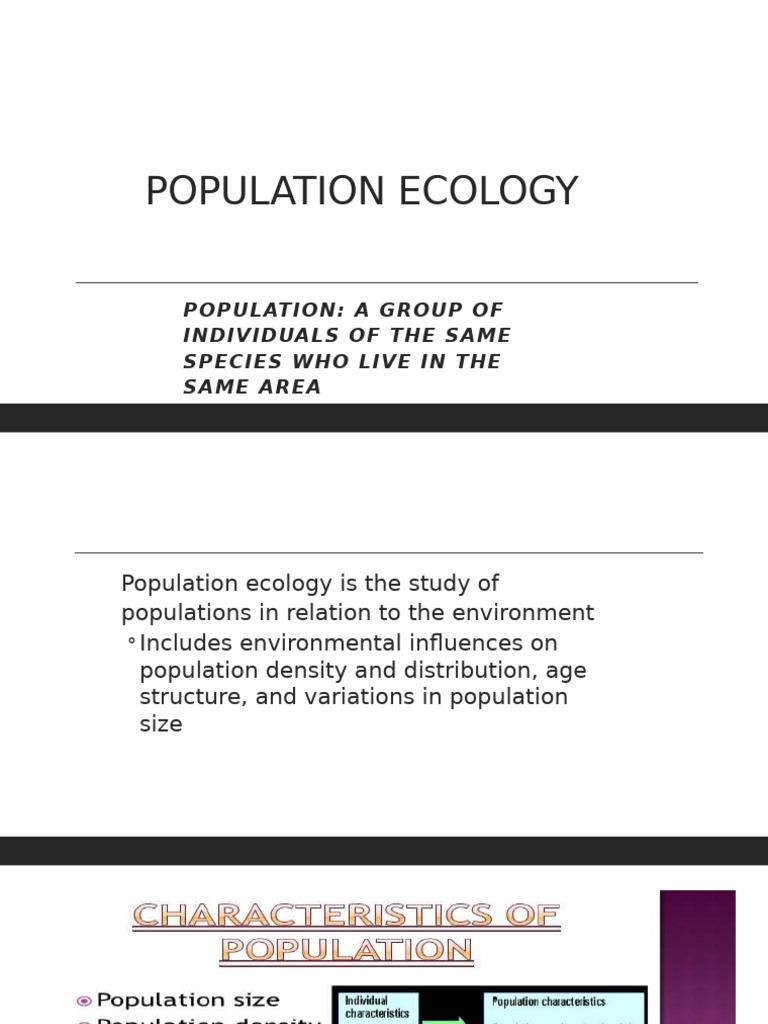 Population Ecology | PDF