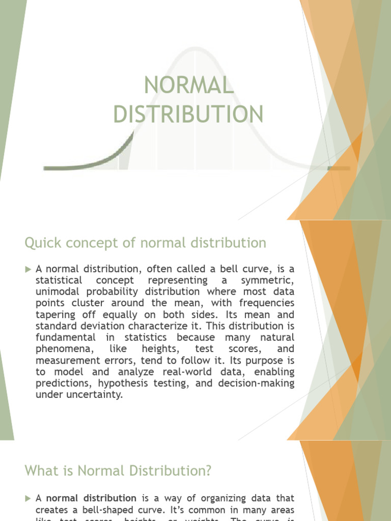 Stat NORMAL DISTRIBUTION | PDF | Normal Distribution | Standard Deviation