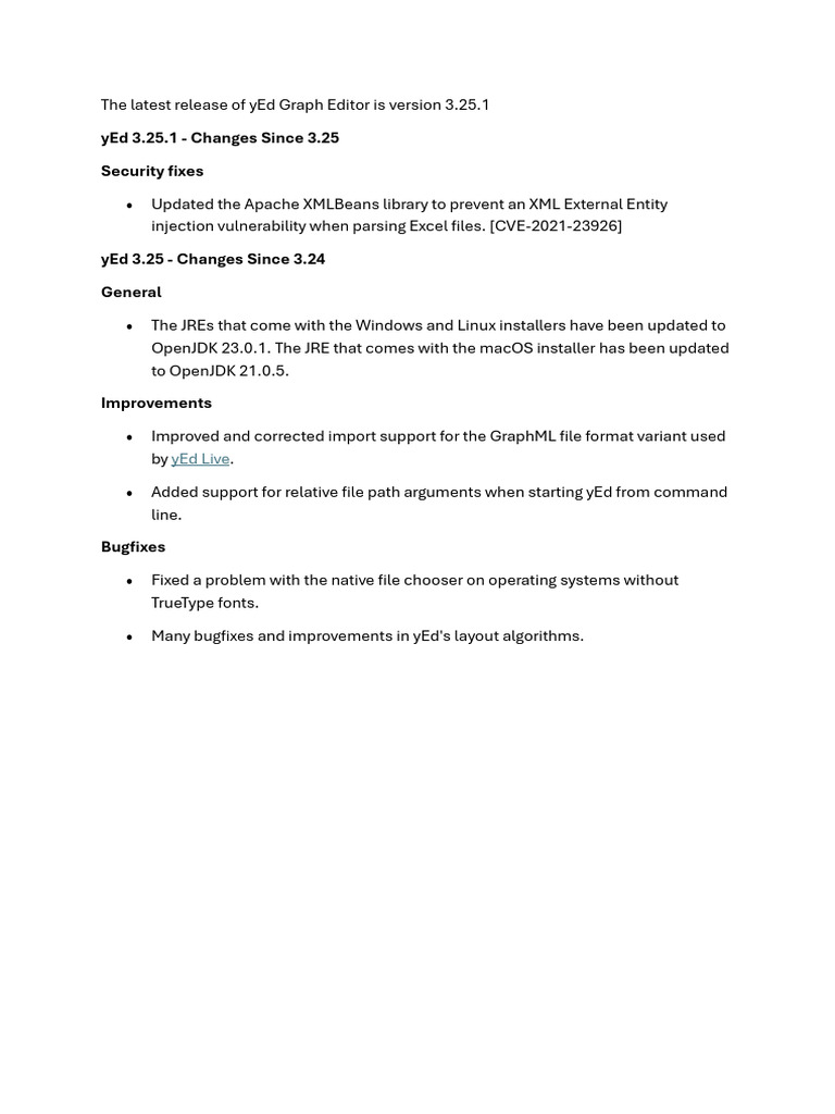 The Latest Release of YEd Graph Editor Is Version5 | PDF
