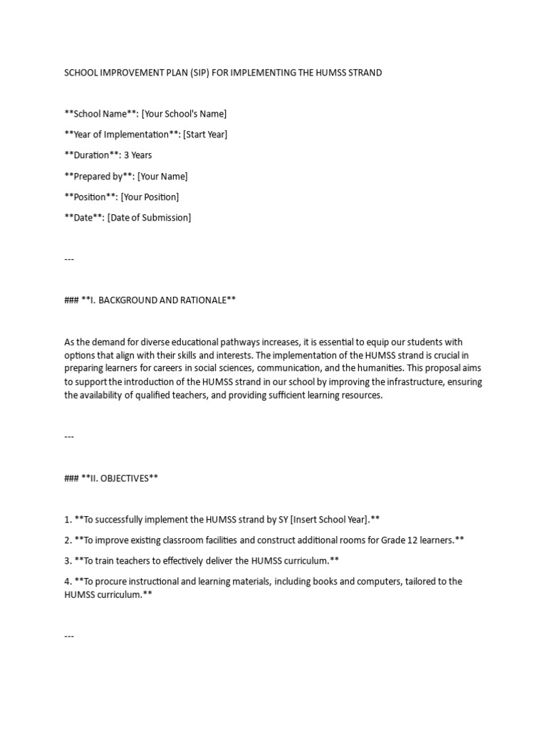 School Implementation Plan | PDF | Teachers | Curriculum