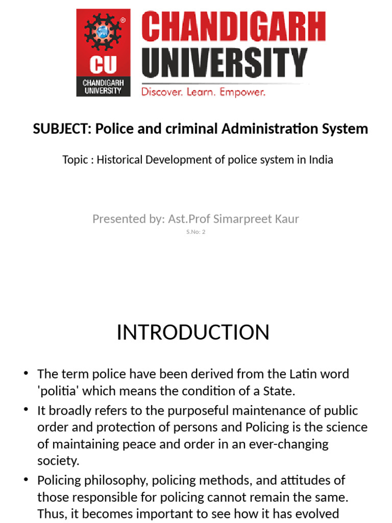 Evolution of Police System in India | PDF | Police | British Raj