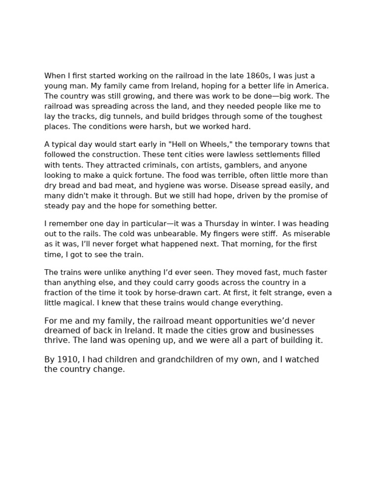 Story Railroad Finale | PDF