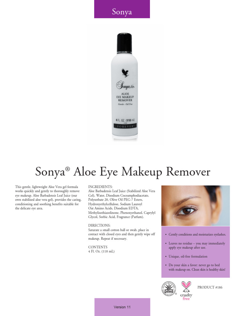 186 Sonya Eye Makeup Remover 08-27-13 | PDF