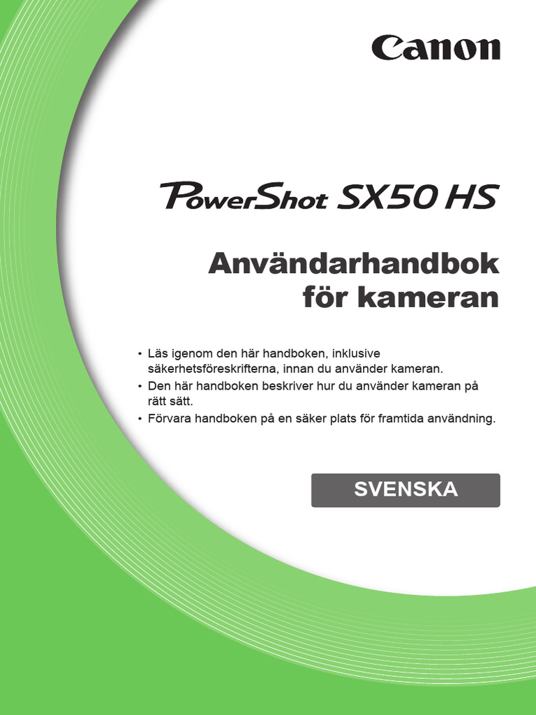 PowerShot SX50 HS Camera User Guide SV | PDF