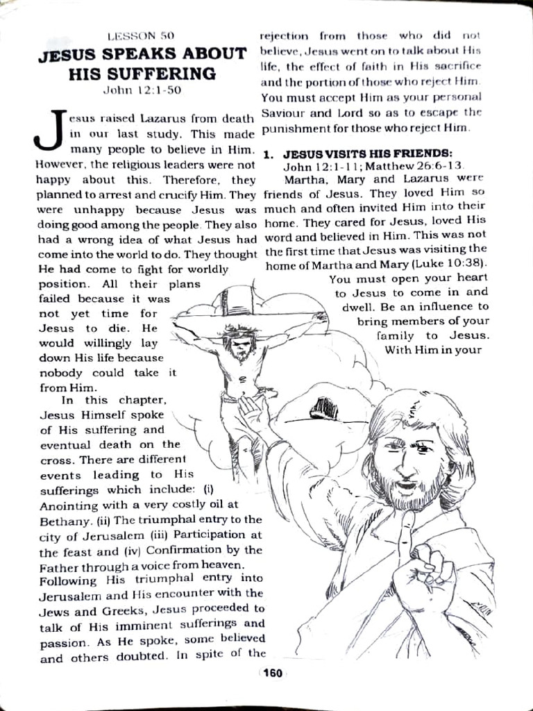 CHILDREN STS LESSON 50_ JESUS SPEAKS ABOUT HIS SUFFERING | PDF | Jesus ...