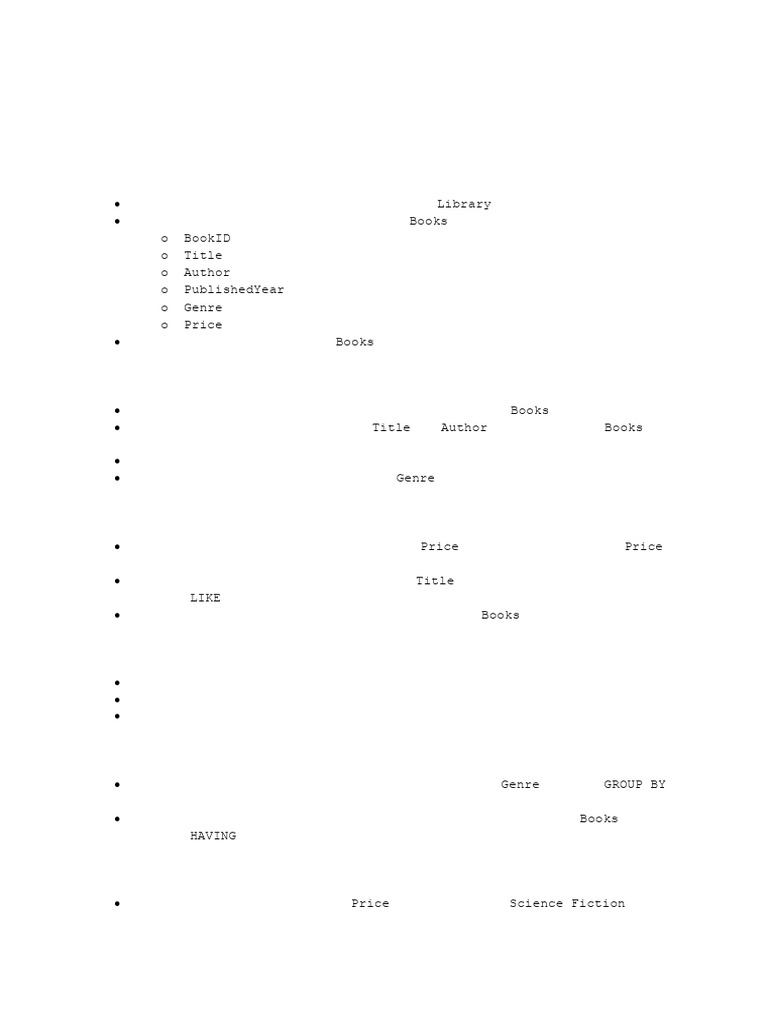 Exercices On Sql Programming Language Pdf Sql Databases