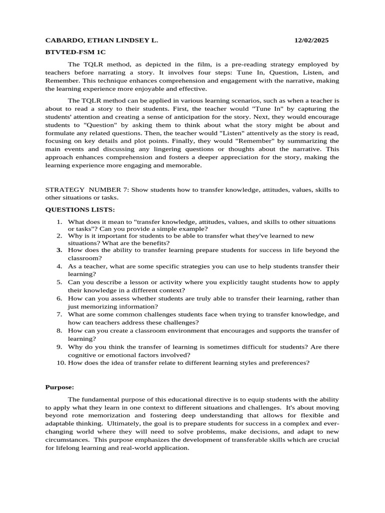 ASSIGNMENT NI MAAM DIZON TO PRINT | PDF | Learning | Teachers