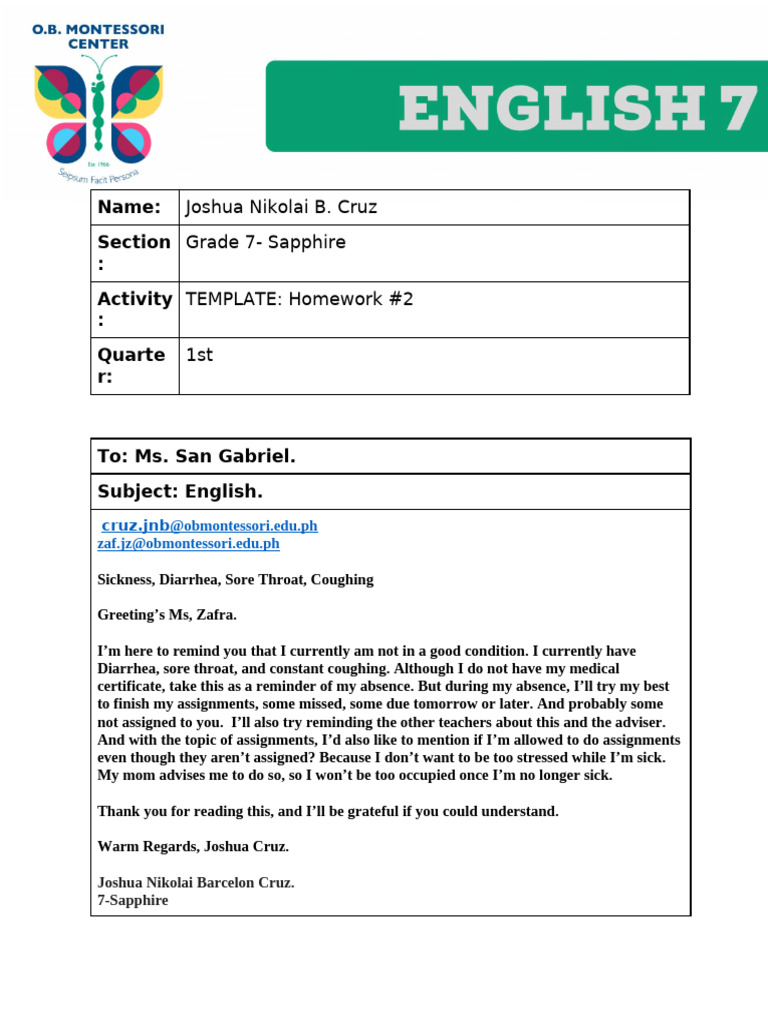 Eng7 - 1stQ - HW2 - Cruz - JoshuaNikolai | PDF