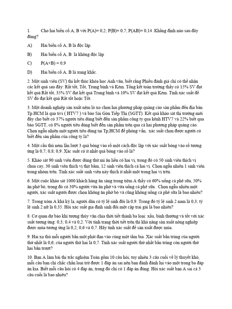 Bai Tap Chuong 1 - Them | PDF