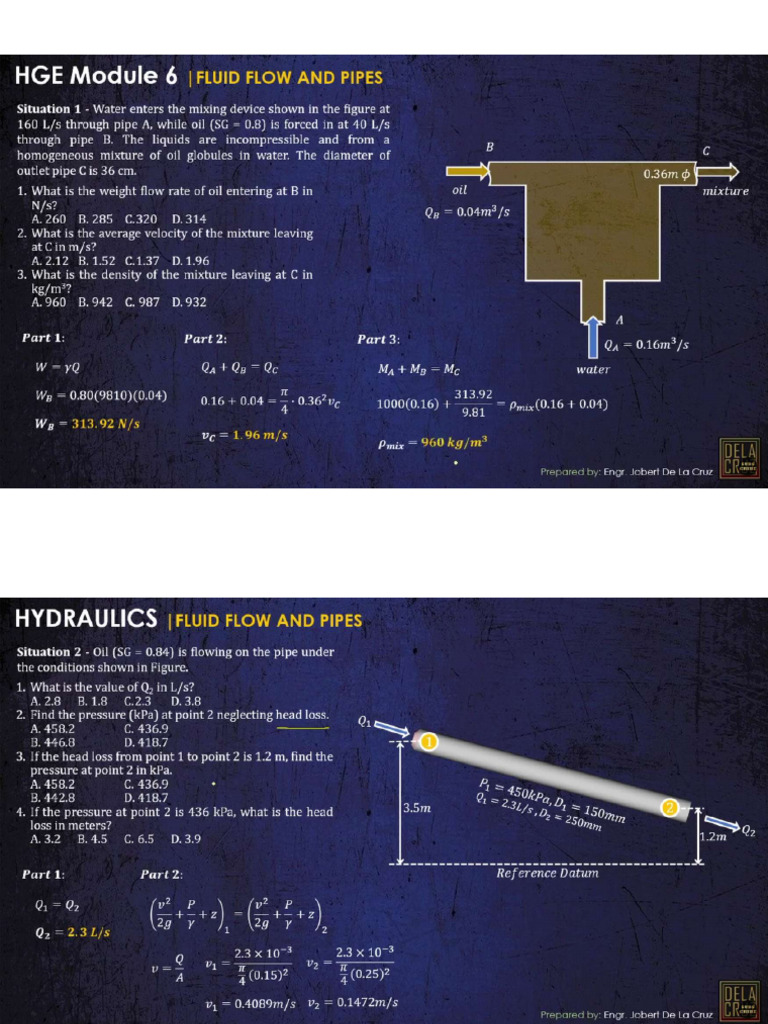 Fluid Flow Problems | PDF