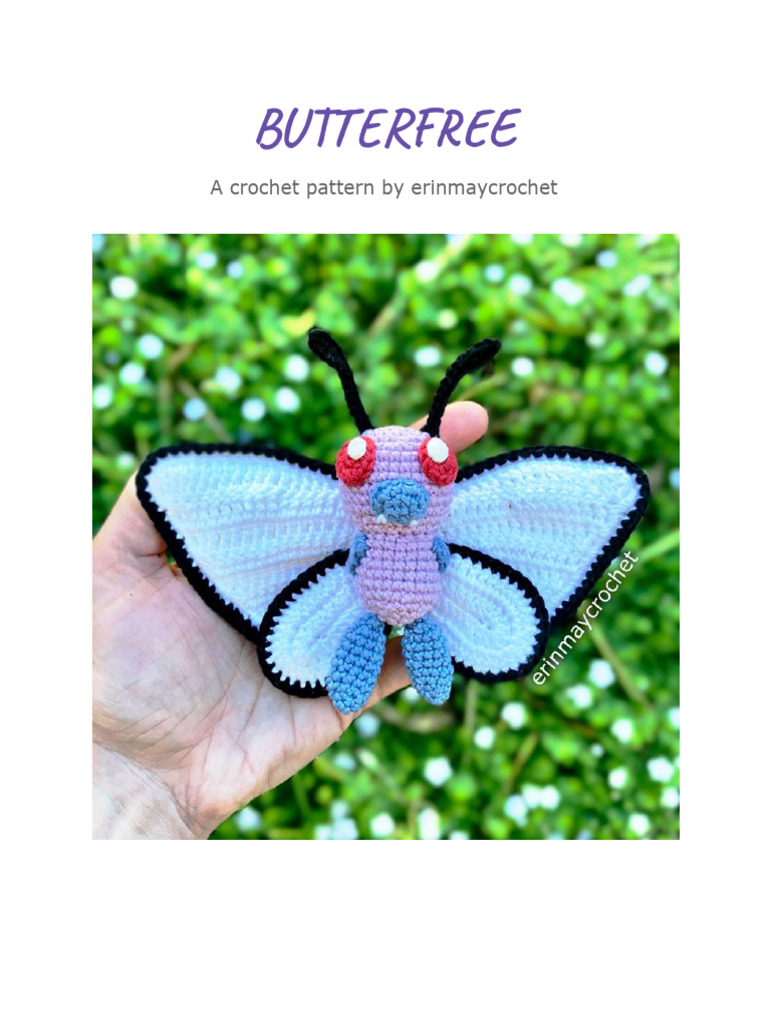 Butterfree Amigurumi Pattern | PDF | Crochet | Sewing