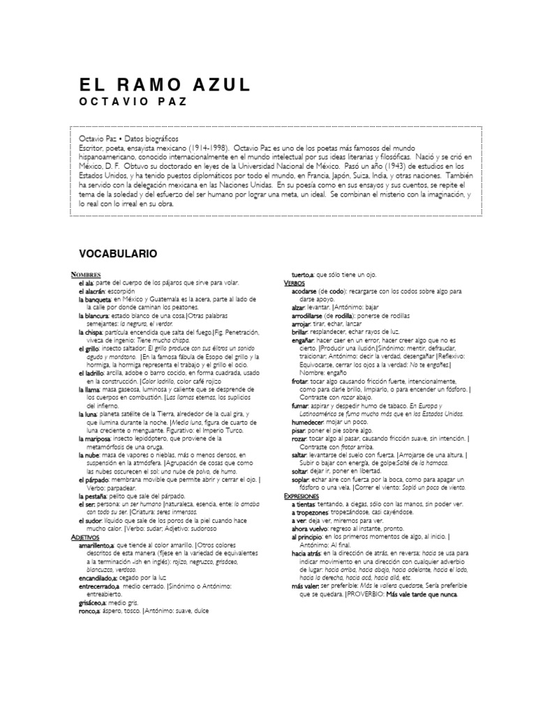 Biografía y obra de Octavio Paz | PDF
