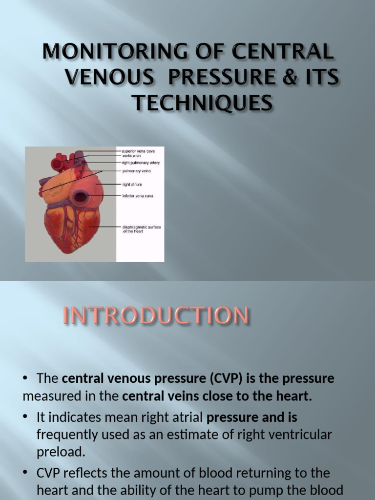 CVP Monitoring | PDF | Heart | Vein