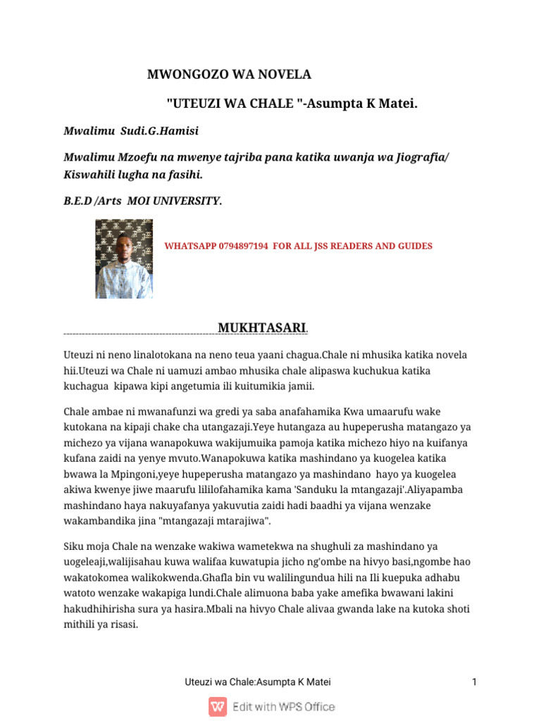 Uteuzi Wa Chale-Mwongozo | PDF