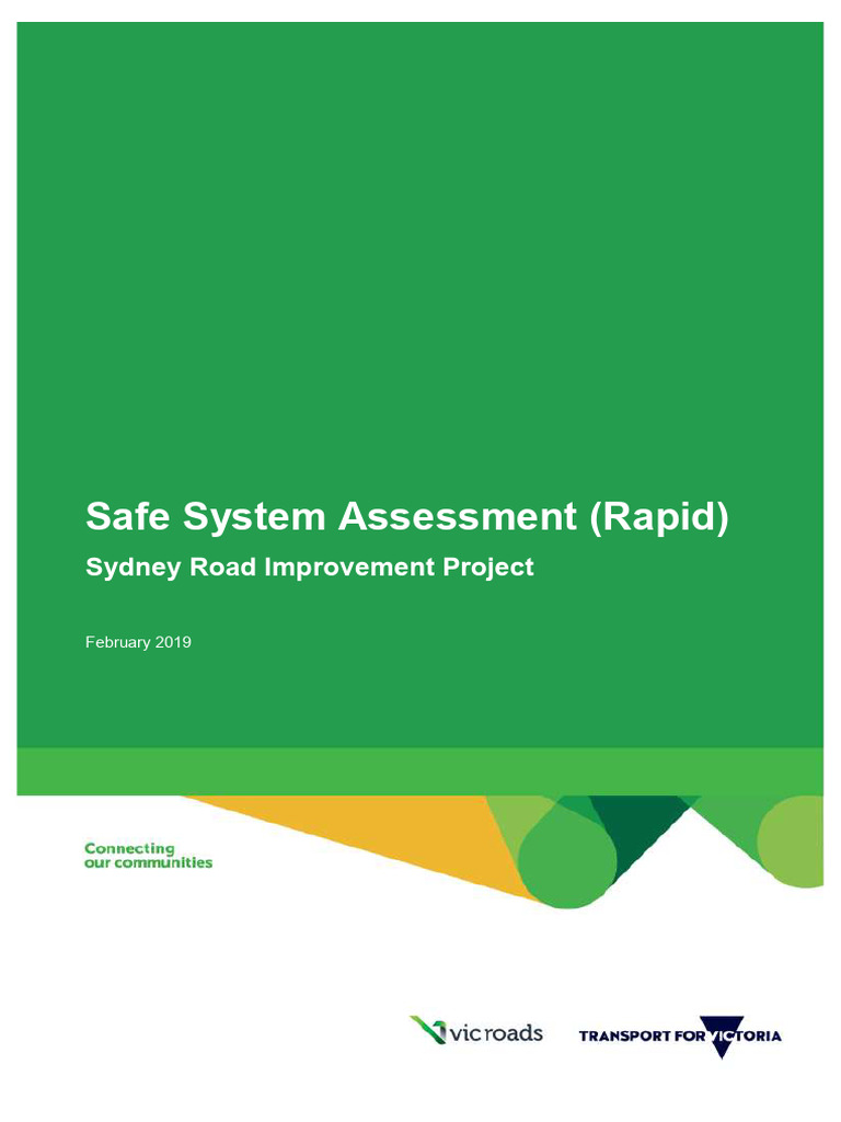 Safe System Assessment Sydney Road Rapid | PDF | Intersection (Road ...