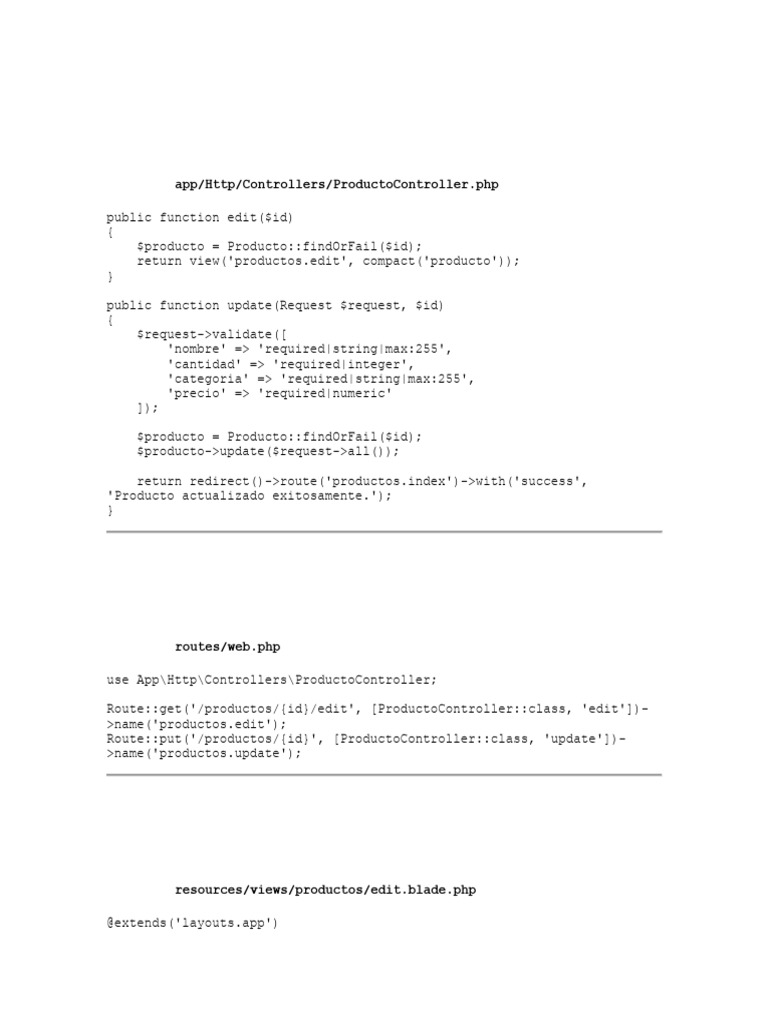 Guia - Editar Laravel | PDF | Software | Desarrollo web