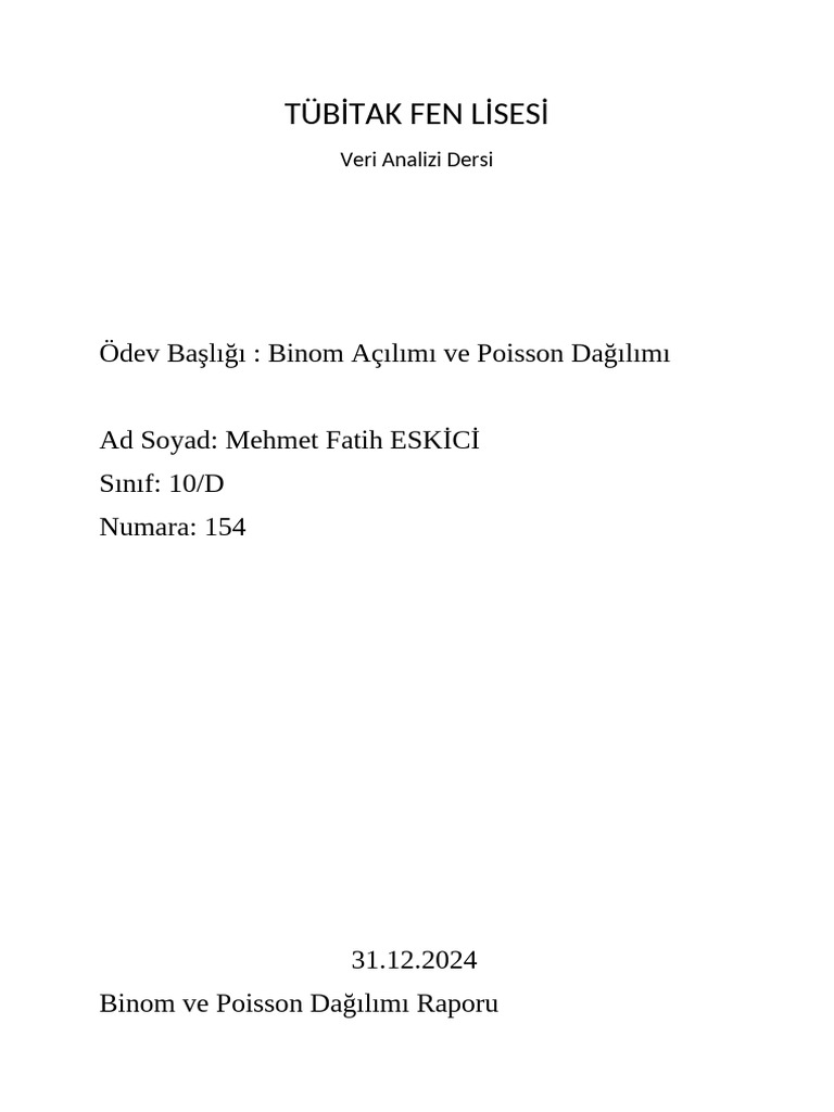 veri analizi binom (1) | PDF