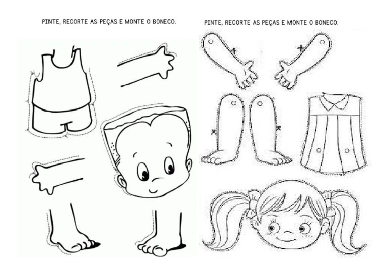 recortar e montar boneco | PDF