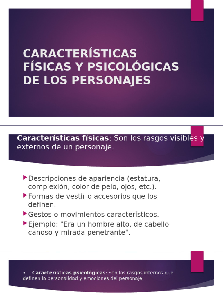 Características Físicas y Psicológicas - Resumen | PDF