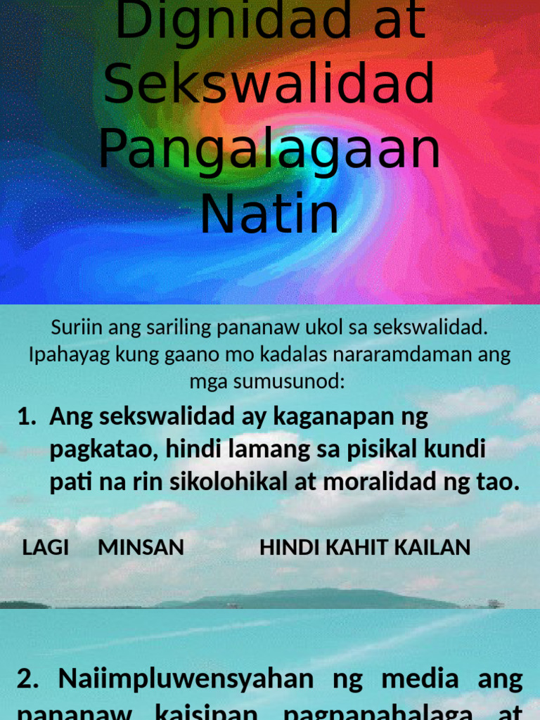 Dignidad at Sekswalidad Pangalagaan Natin | PDF