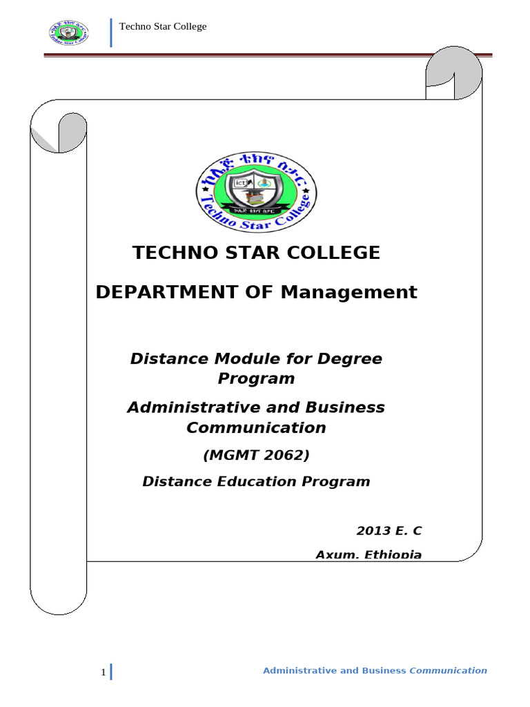 Administrative & Business Communication Guide | PDF | Communication ...