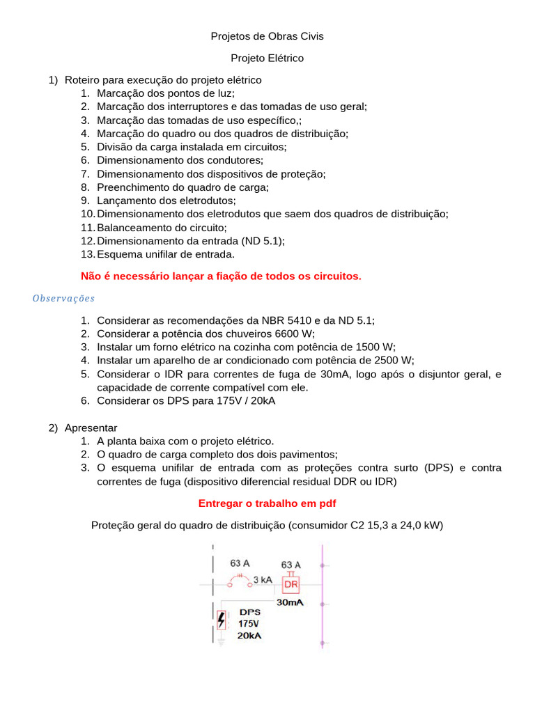 Roteiro para Projeto Elétrico Eficiente | PDF