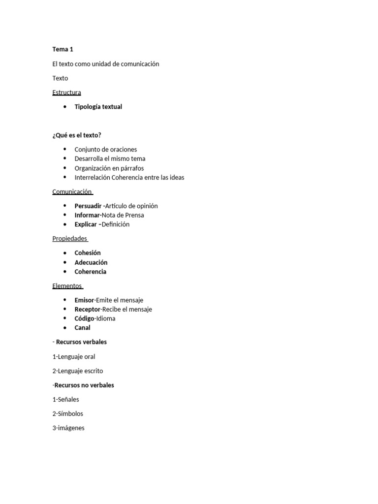 Tema 1 Lenguaje | PDF