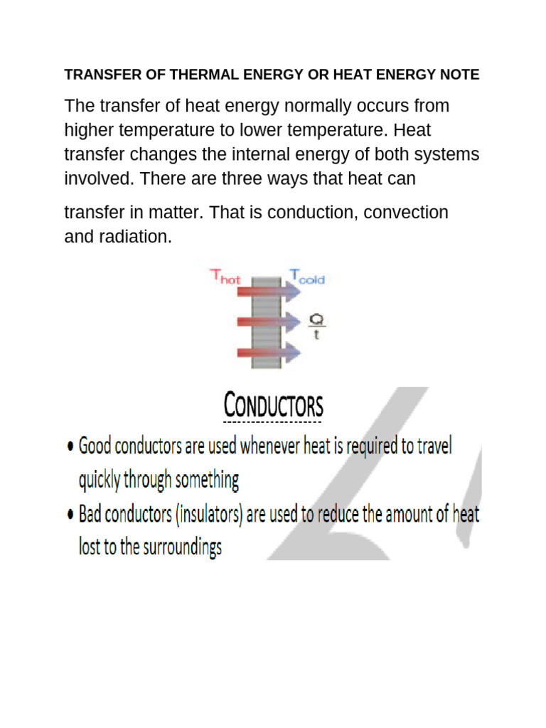 TRANSFER OF THERMAL ENERGYOR HEAT ENERGY NOTE (1) | PDF