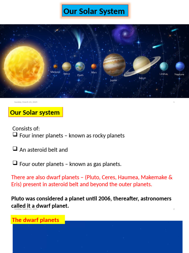 Our Solar System-Year 9 L1 | PDF | Planets | Solar System