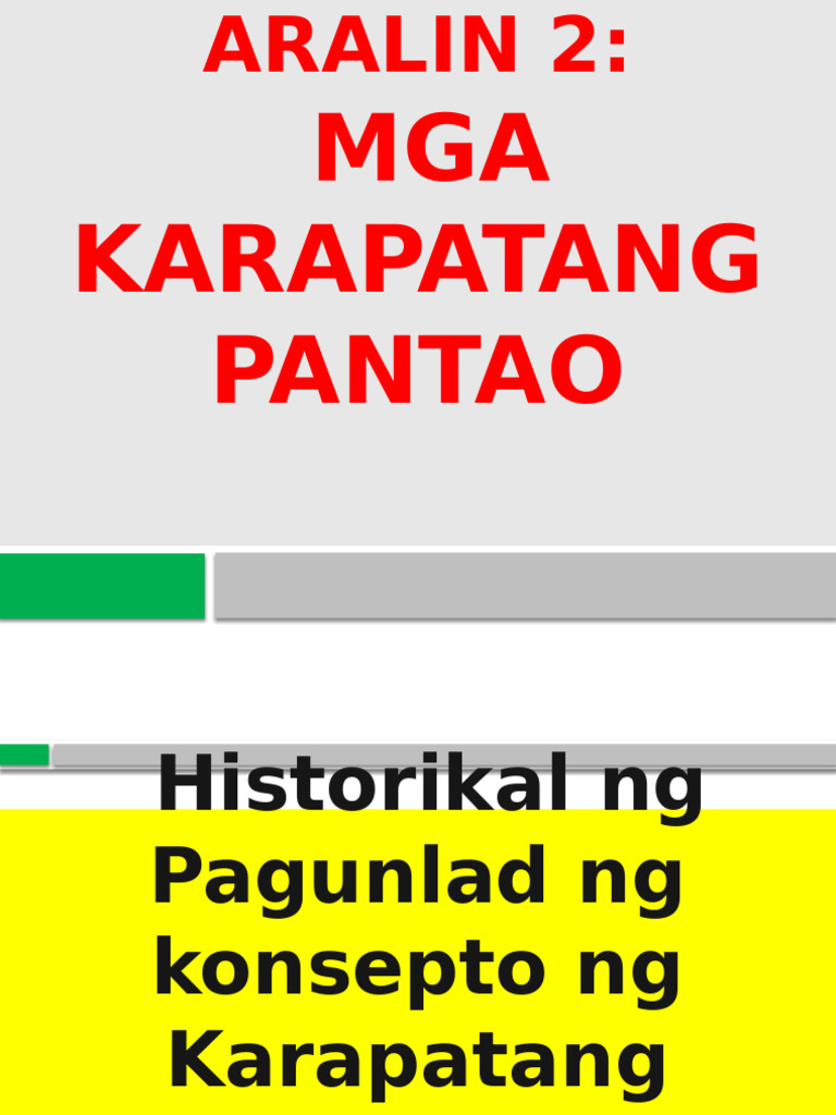 Aralin 2 Karapatang Pantao | PDF