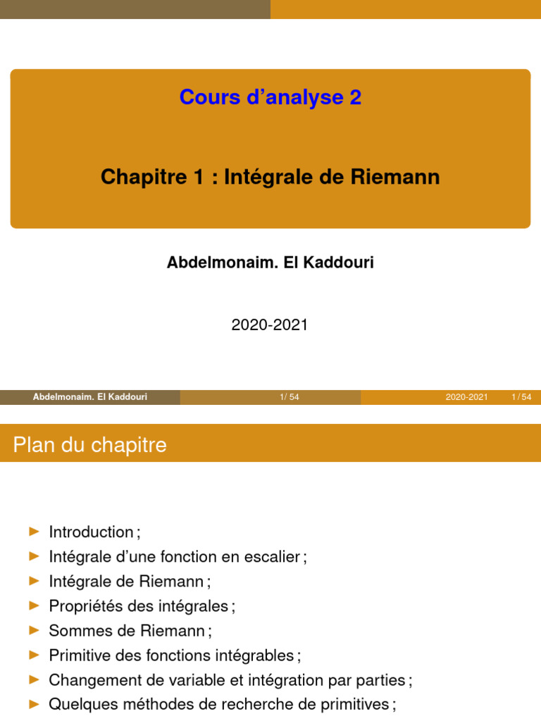 Intégrale de Riemann : Concepts et Propriétés | PDF | Intégral | Objets ...