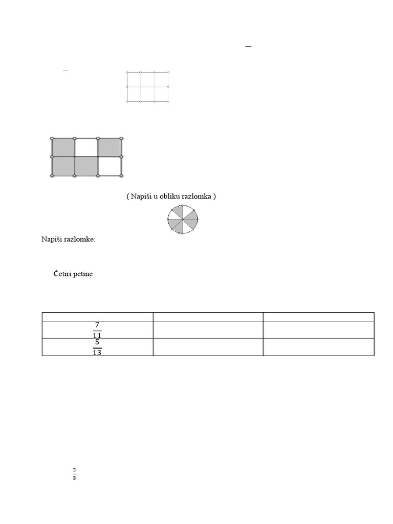 Priprema Za Ispit Znanja Razlomci 2 | PDF