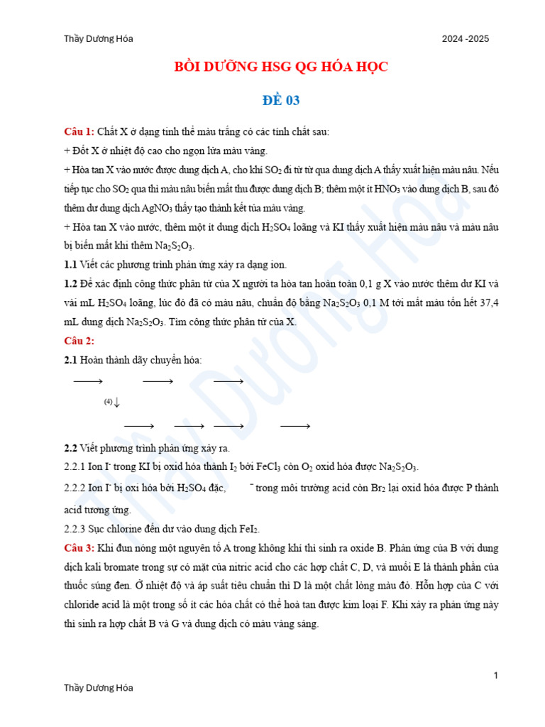 BD HSG QG ĐỀ 03 | PDF