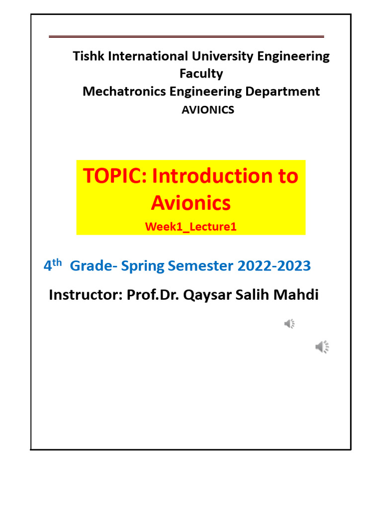 Introduction to Avionics Systems | PDF | Avionics | Inertial Navigation System